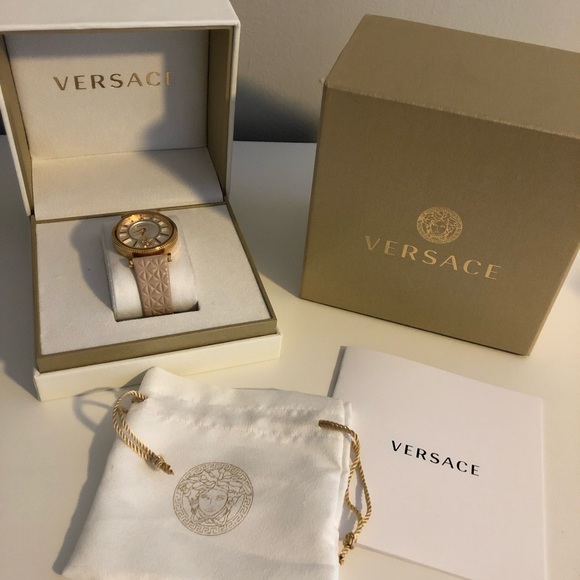 Versace | Accessories | Versace Rose Gold Logo Watch | Poshmark